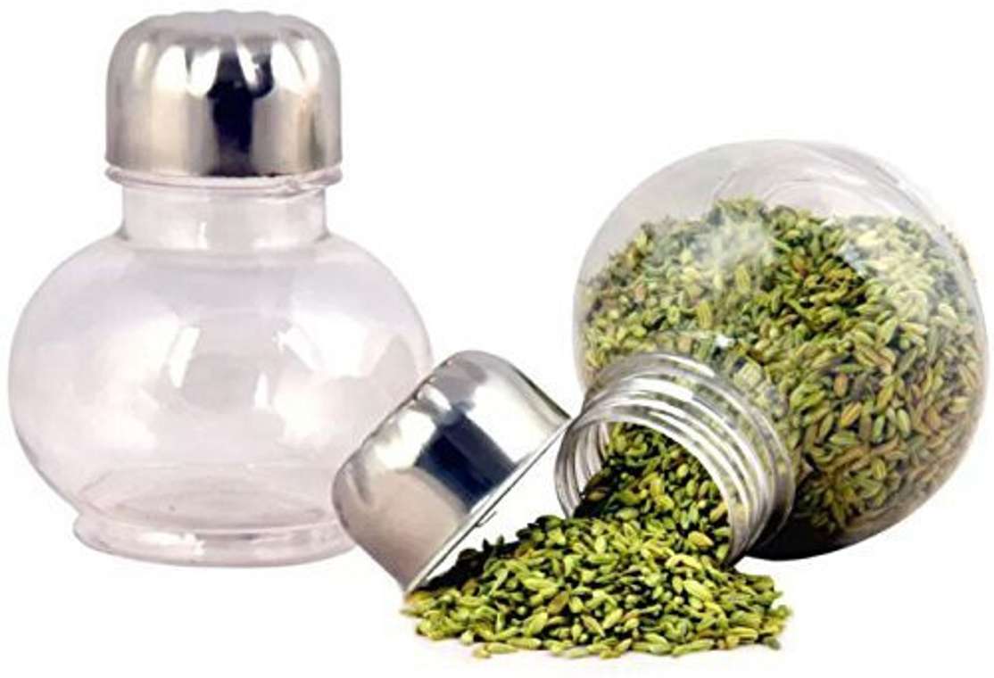 360 Degree Revolving Round Shape Transparent Spice Rack, Container ...