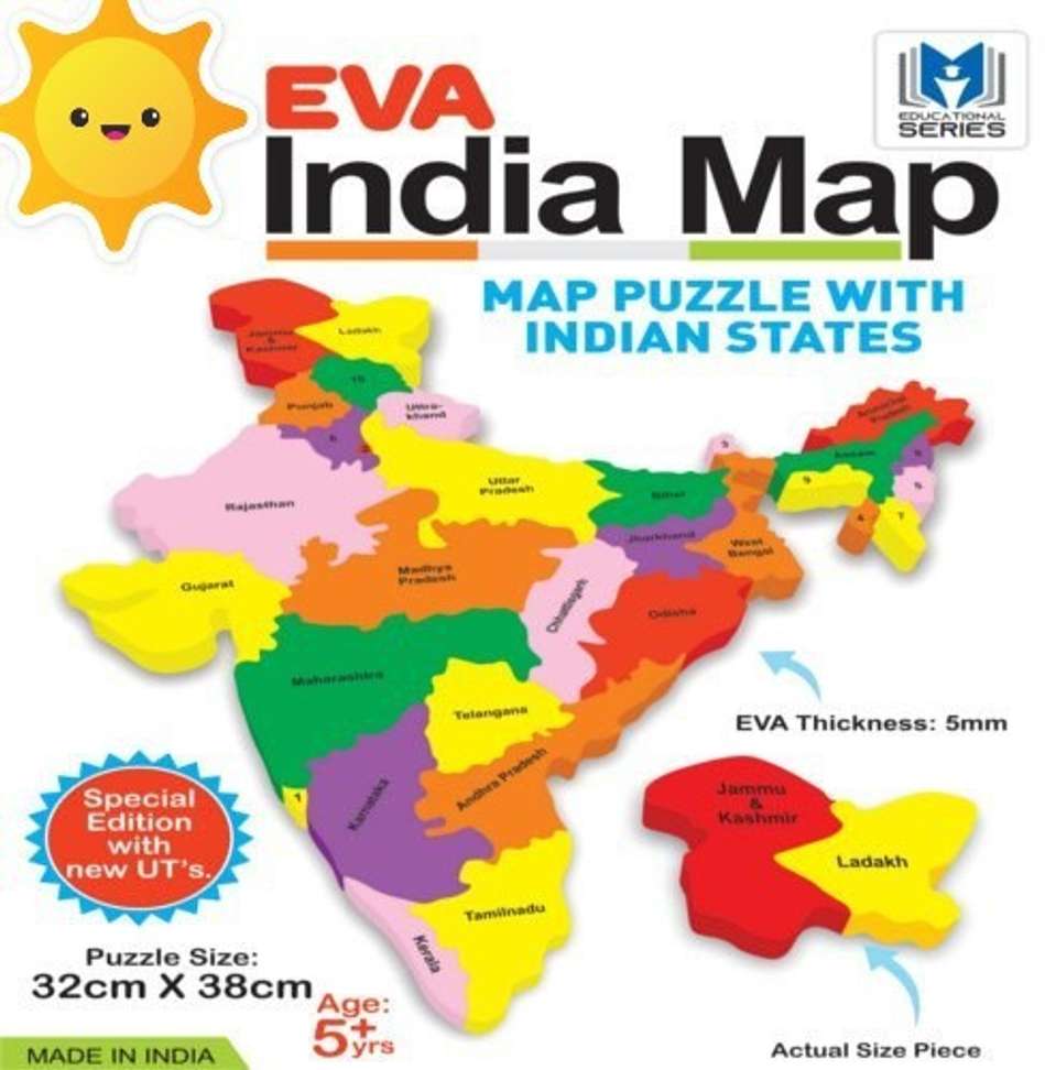 shopviashipping EVA India MAP with new UT's & 12 Pages Information ...