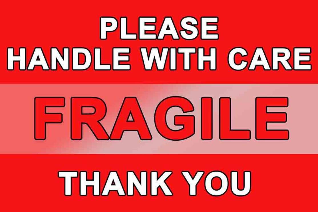Fragile Waterproof Vinyl Sticker Poster || (12 inch X 18 inch) can2192 ...