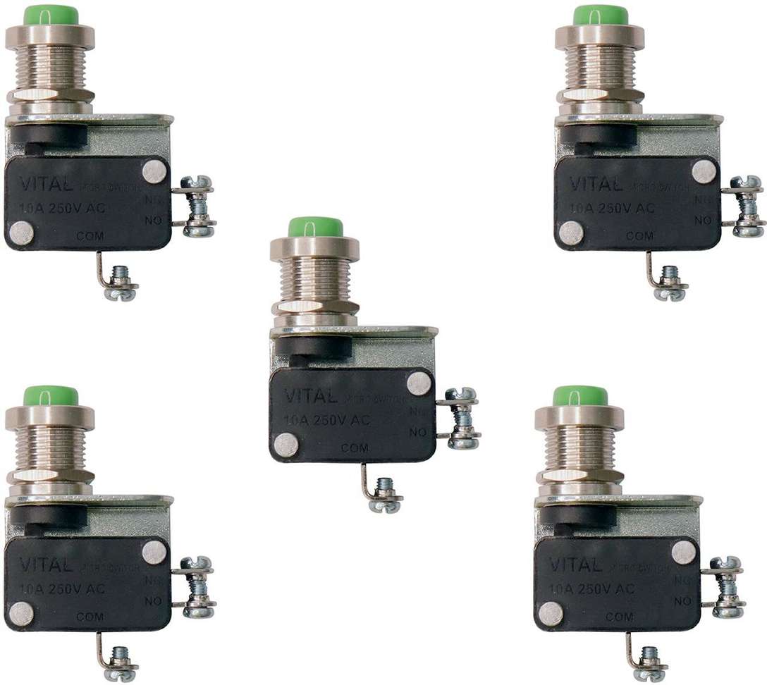 Electronic Spices PACK OF 5 Push Micro Limit Switch Screw type (10A ...