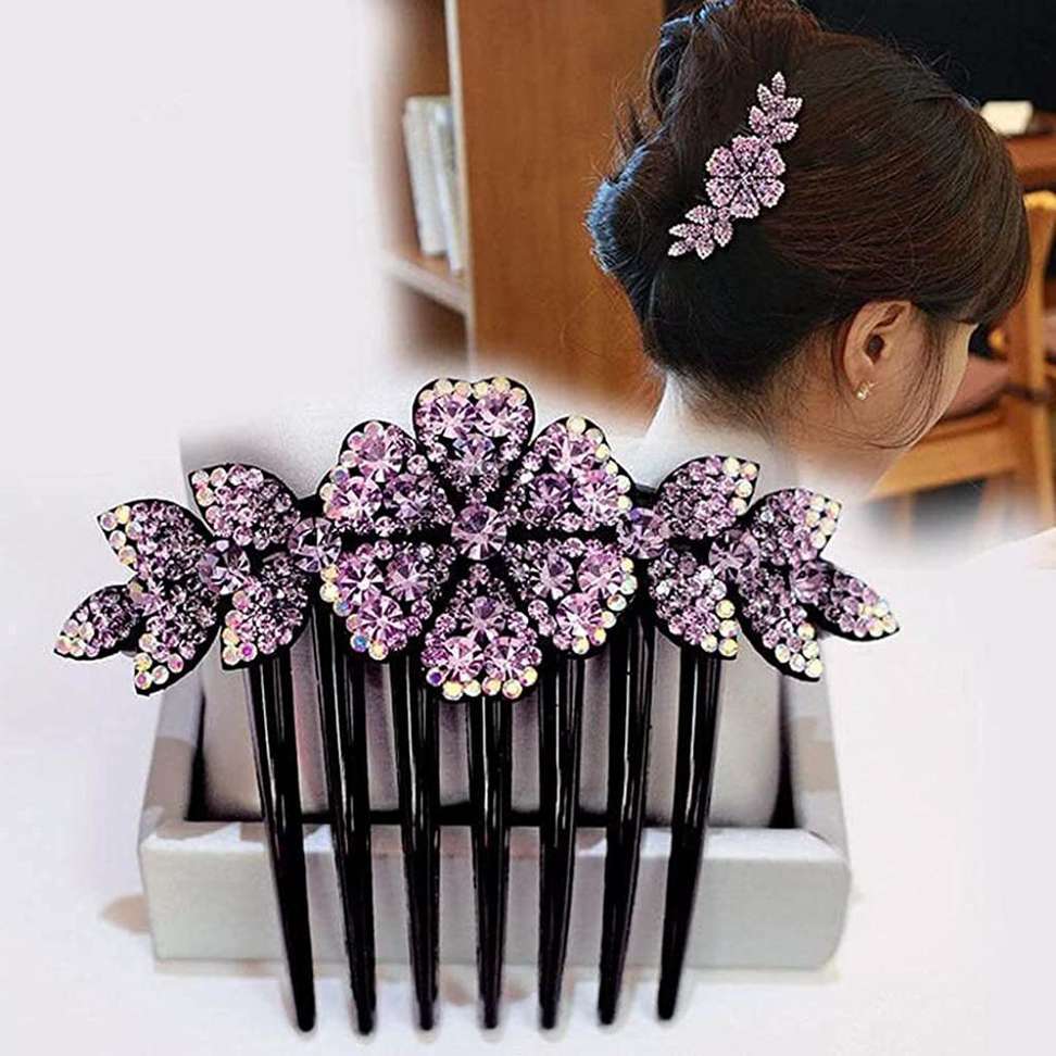 Blubby Flower Hair Comb Pins Slide Hair Clips for Girls Hair Clip Price ...