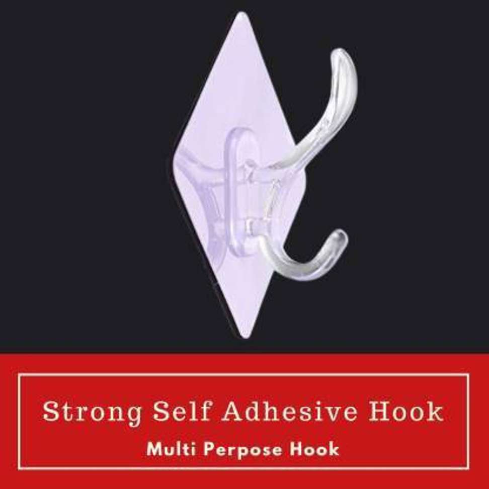 WAIT2SHOP Self Adhesive Sticker Hanger Plastic Wall Hanging Hook ...