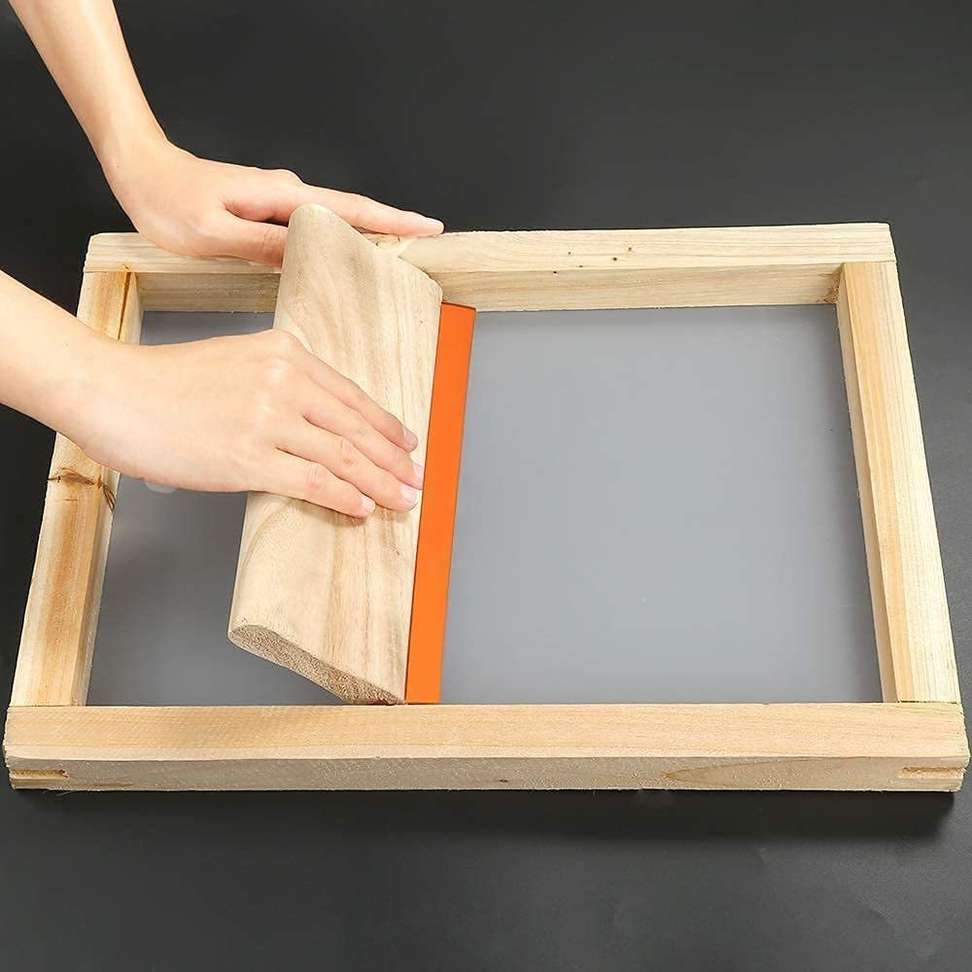 CMR Wooden Screen Printing Frame with Attached 110 Mesh 12X18 inch (A3 ...