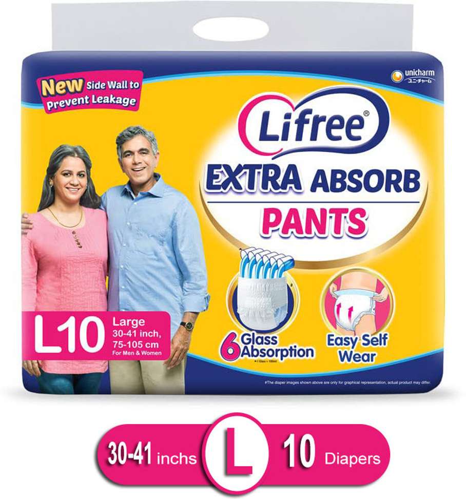 Lifree Extra Absorb Adult Diaper Pants Unisex Adult Diapers - L Price ...