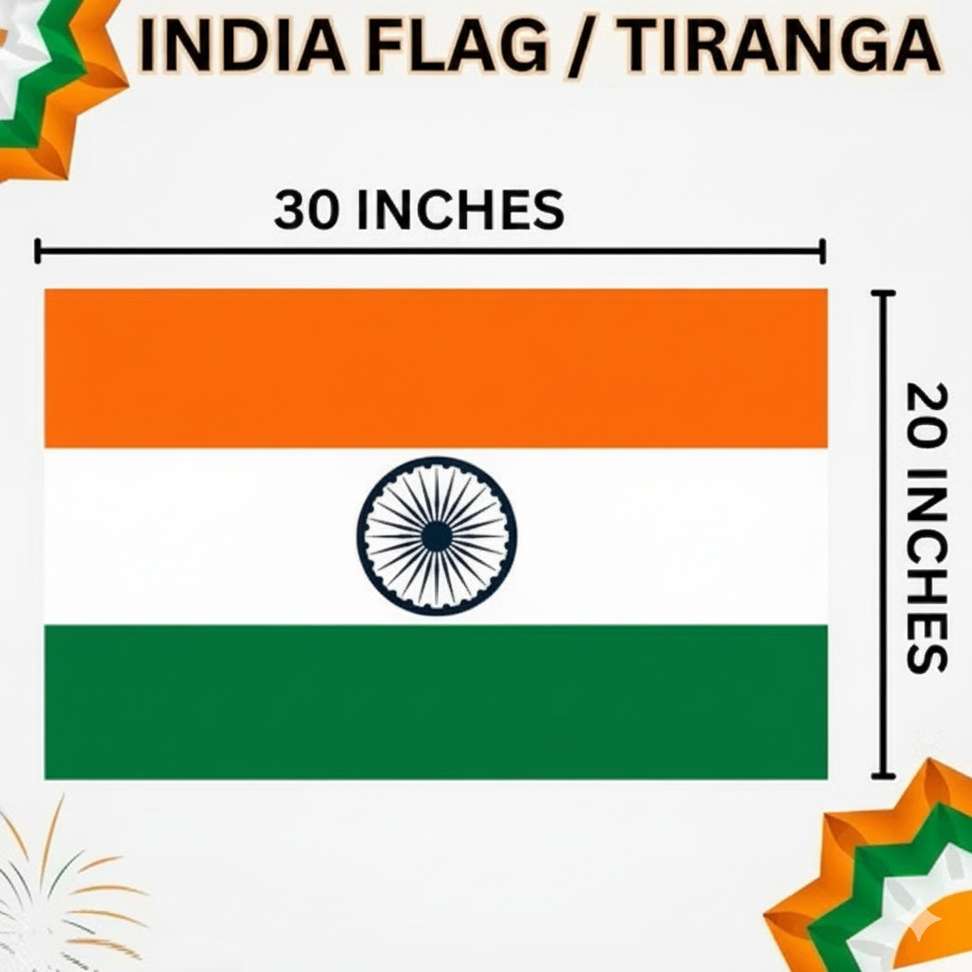 Anexa Indian National Flag 20x30 Inch | Tiranga Pack of 1 Rectangle ...
