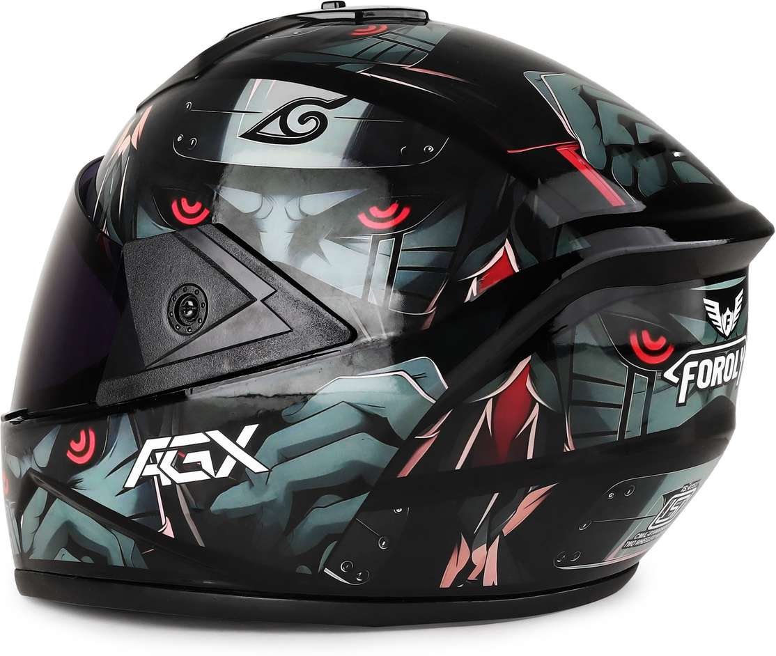 Racing-1 Fighter Naruto HD Graphics, Black PC Unbreakable Visor, ABS ...