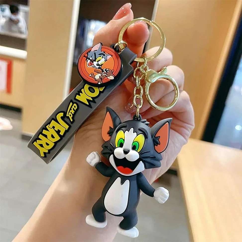AQE Cartoon Tom Keychains for Girls Boys 1PC Tom and Jerry Keyring ...