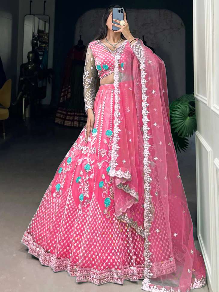 Cute Fellow Embroidered Semi Stitched Lehenga Choli Price in India ...