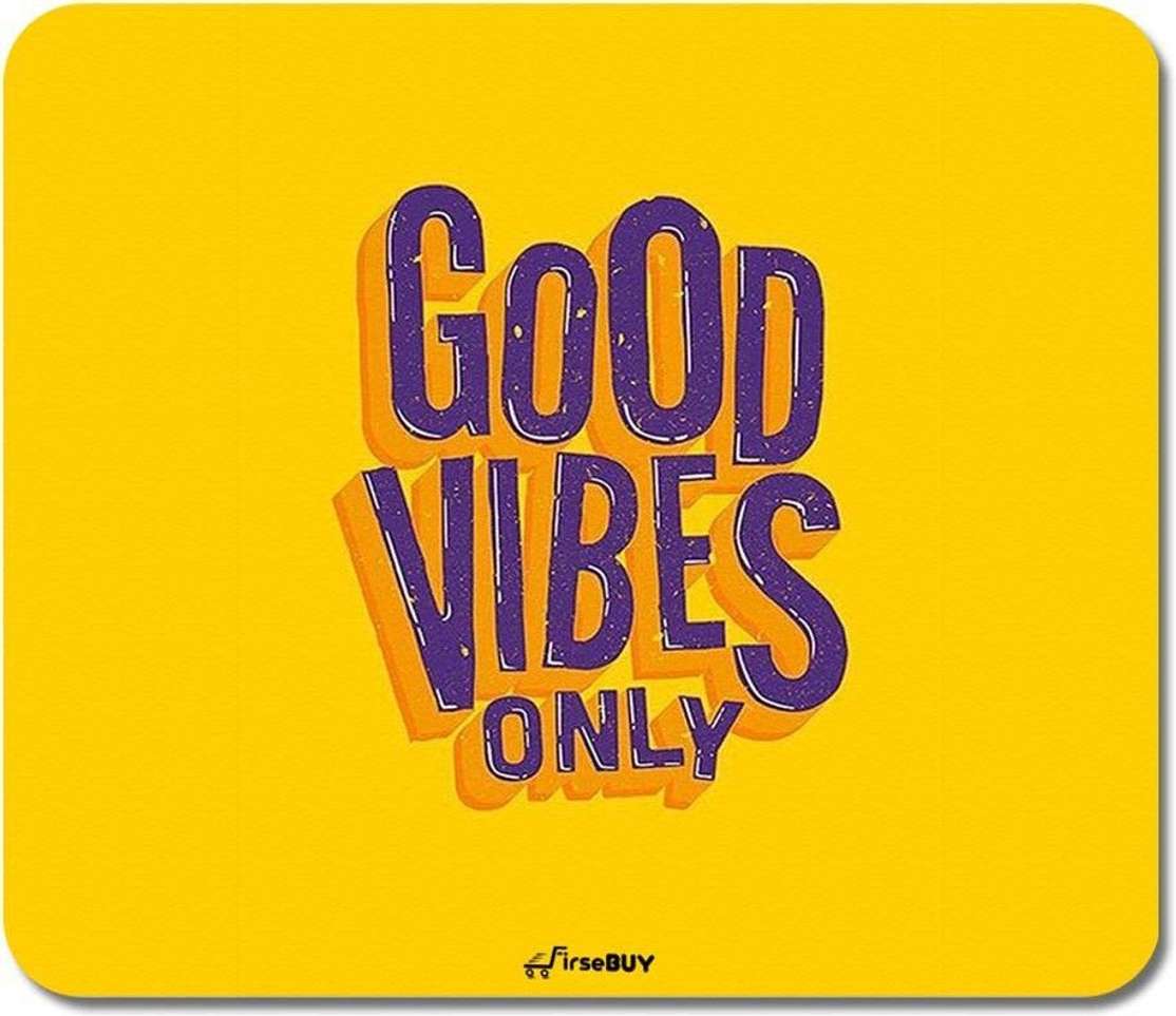 FirseBUY Good Vibes Only Motivational Mouse Pad For Laptop, Gaming ...