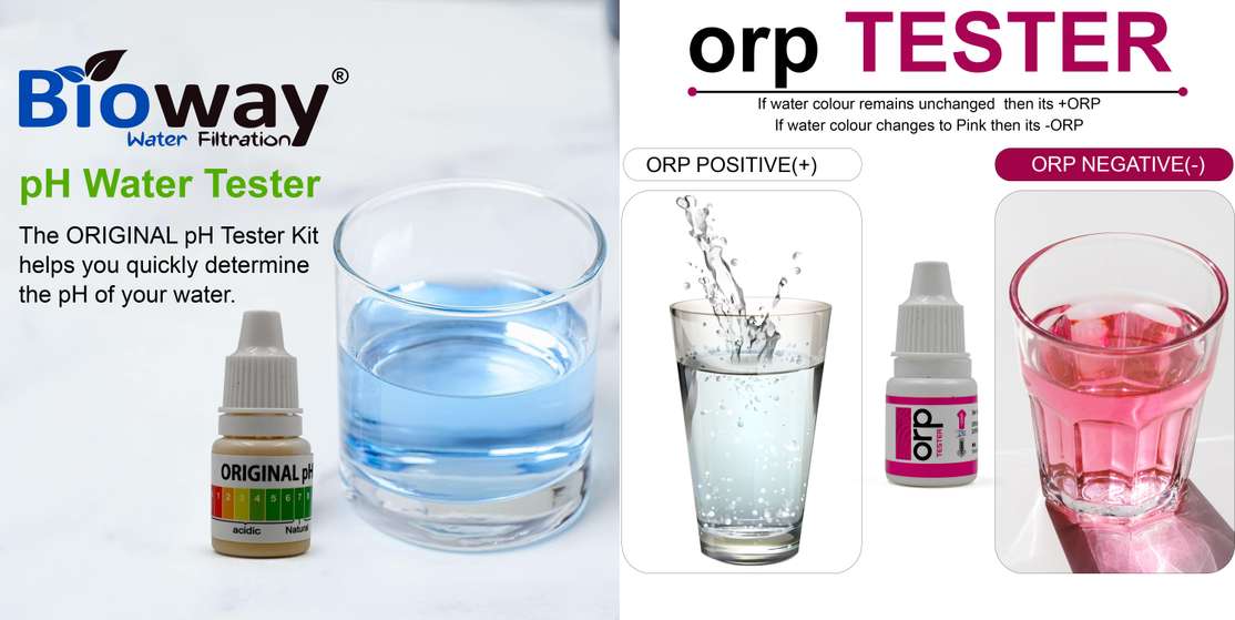 bioway pH & ORP Water Testing Solution Kit Liquid Drops Alkaline water ...