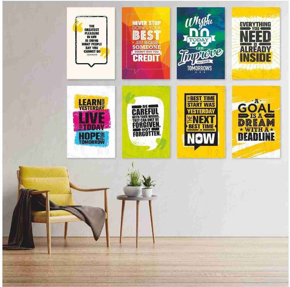 Motivational Poster Quotes Wall Design For Living Room Drawing Room ...