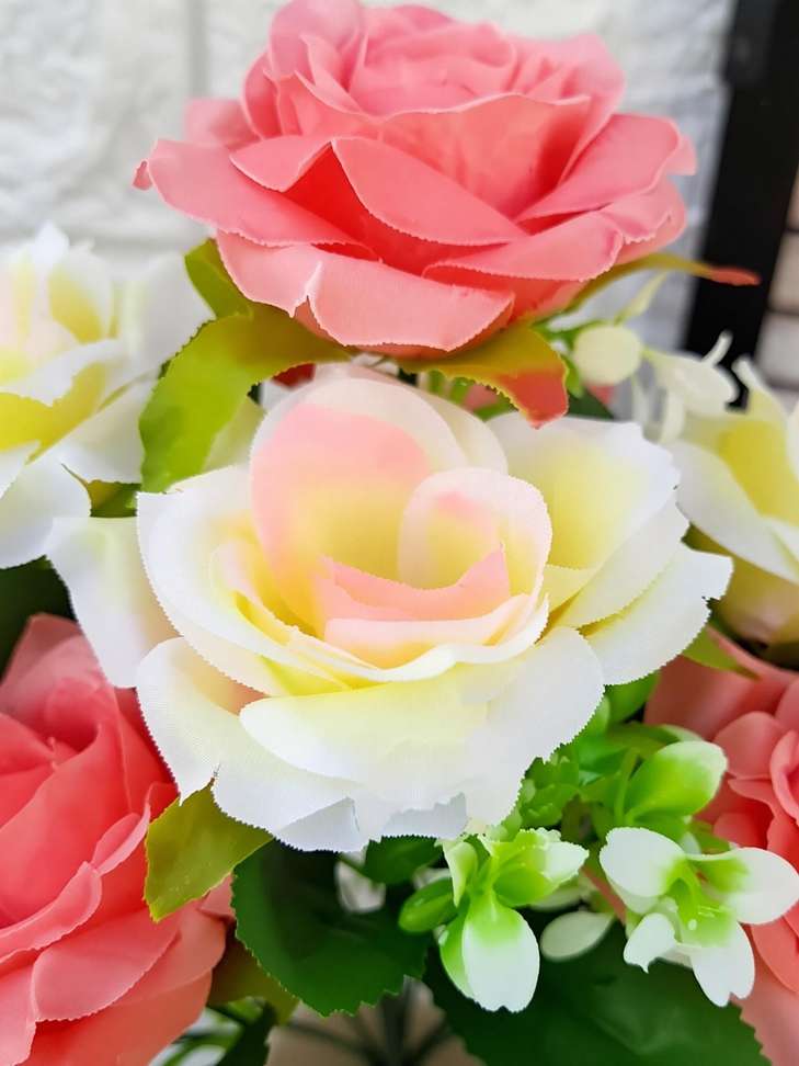 ABHAY FLOWERS & FASHION Room Decor Flower Multicolor, Beige Rose ...