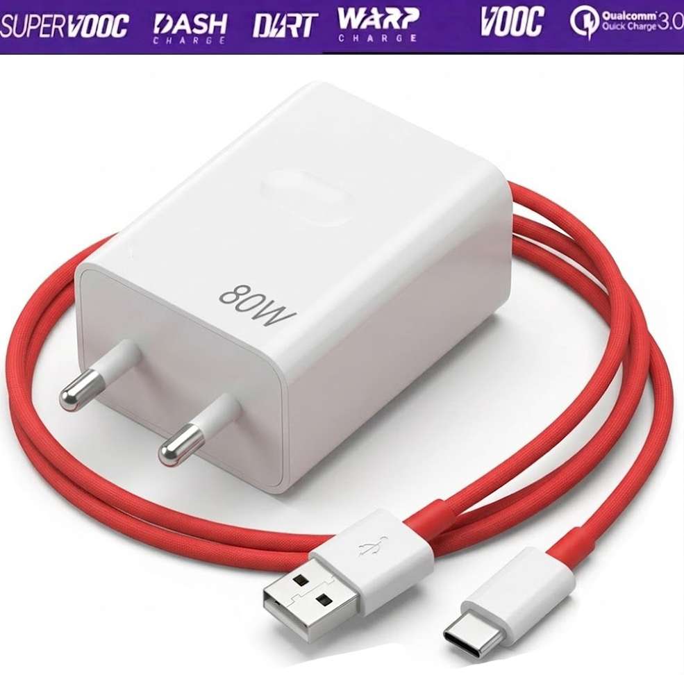 EliteGadgets SuperVOOC 80 W Mobile Charger with Detachable Cable 6 A ...