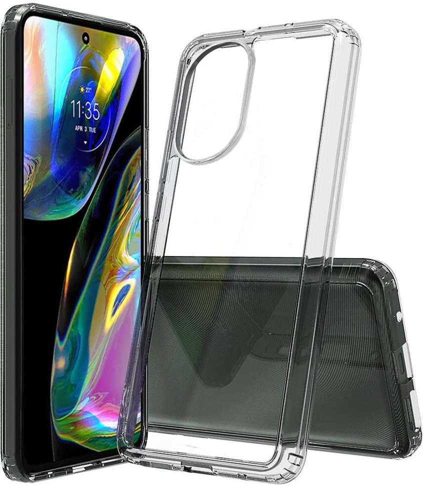 Motorola Moto G52 Transparent Flexible Silicon back cover Silicon Back ...
