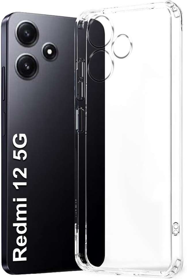 Redmi 12 5G Transparent Back Cover Silicon Back Cover Price in India ...