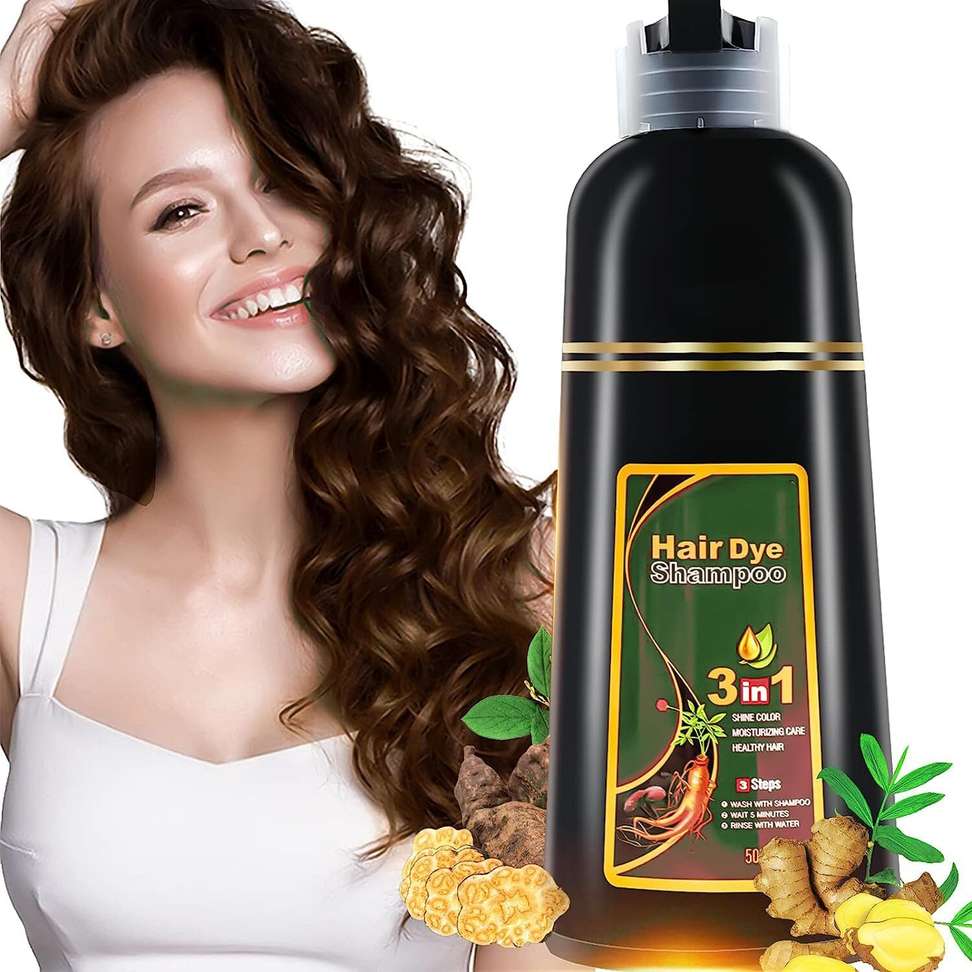 Scheibe Hair Dye Shampoo 15-20 Min, 3 in 1 Instant Hair Color , Black ...