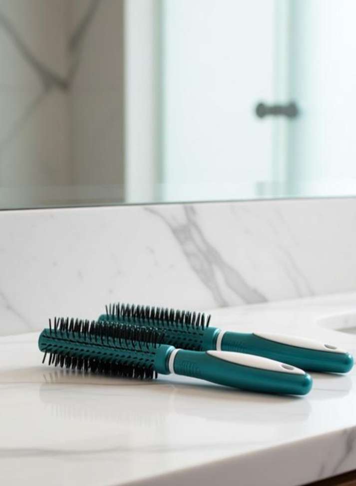 HRRH Hair Round Rolling Curling Comb Hair Brush for Women and Men ...