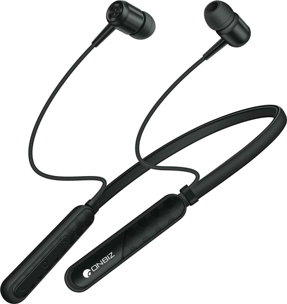 ONBIZ Stereo Sound Neckband With Bluetooth V5.3, Type-C, Active Comfort ...