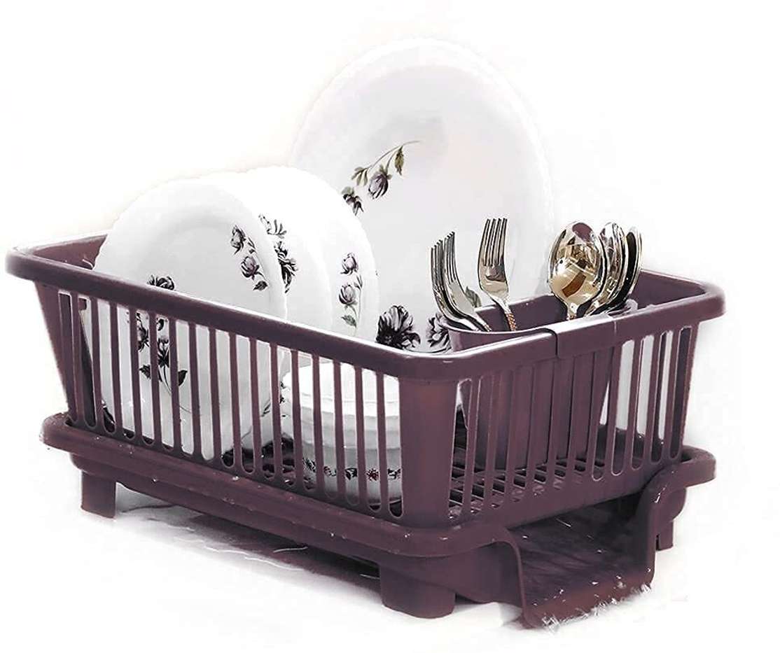 3 in 1 Large Sink Set Dish Rack Drainer Drying Rack Washing Basket ...