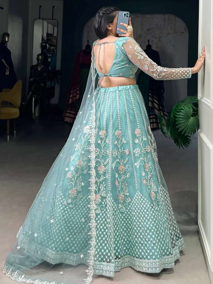 Cute Fellow Embroidered Semi Stitched Lehenga Choli Price in India ...