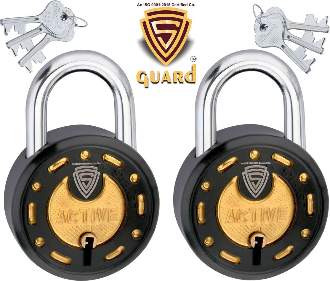 Active Black- 52MM, 7 Levers padlocks for door Padlock Price in India ...