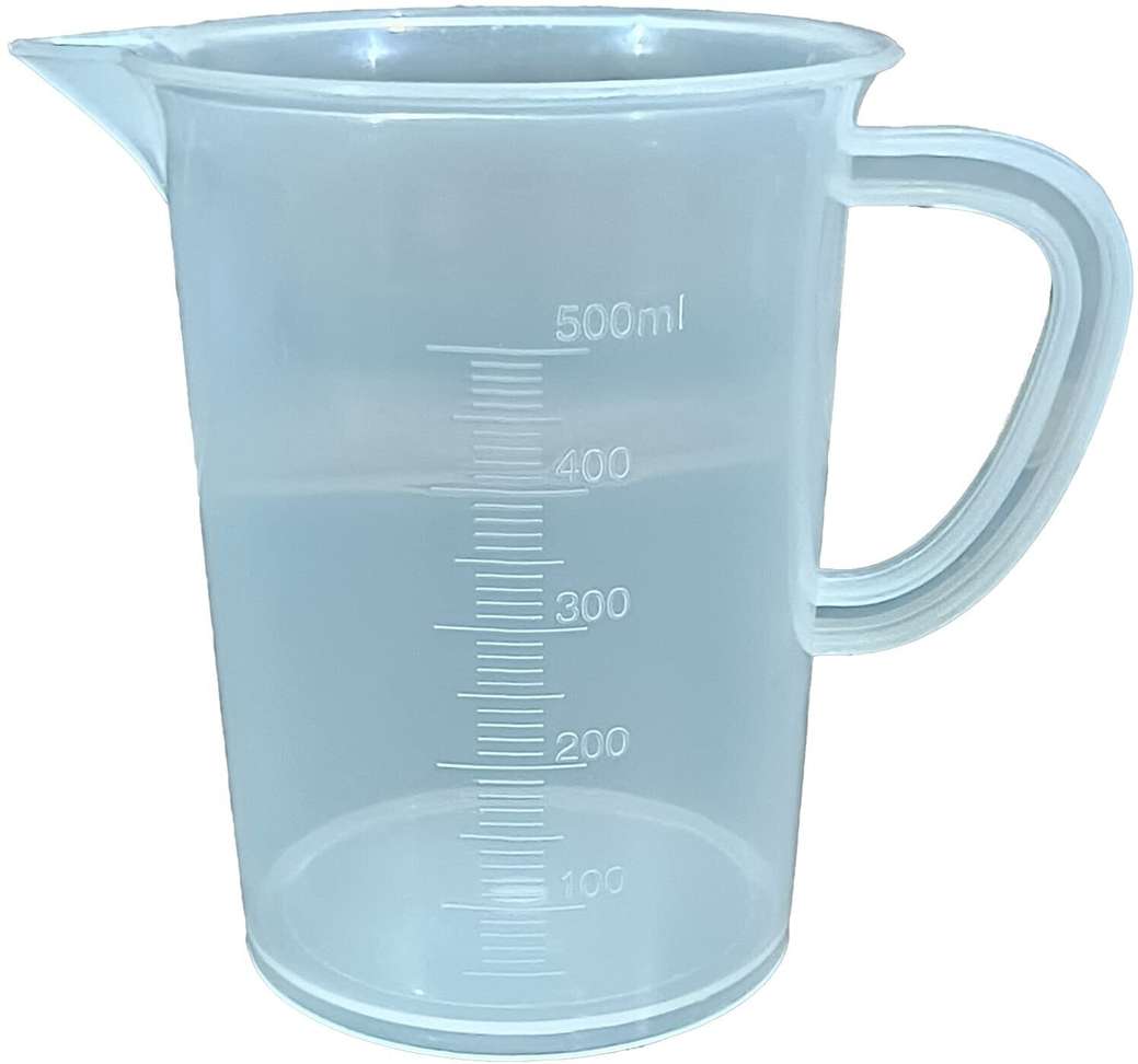 E&E Transparent Measuring Jug/Cup 500 ml Moulded in Polypropylene ...