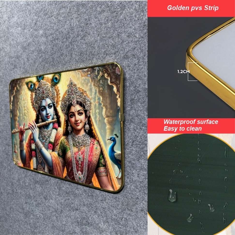 WALLMAX Radha Krishna Crystal Wall Painting Home decorative gift Item ...