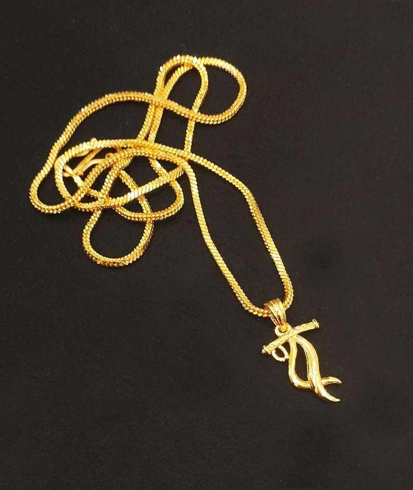 zebisco Krishna Murli Gold-Plated Chain with Pendant Locket for Women ...