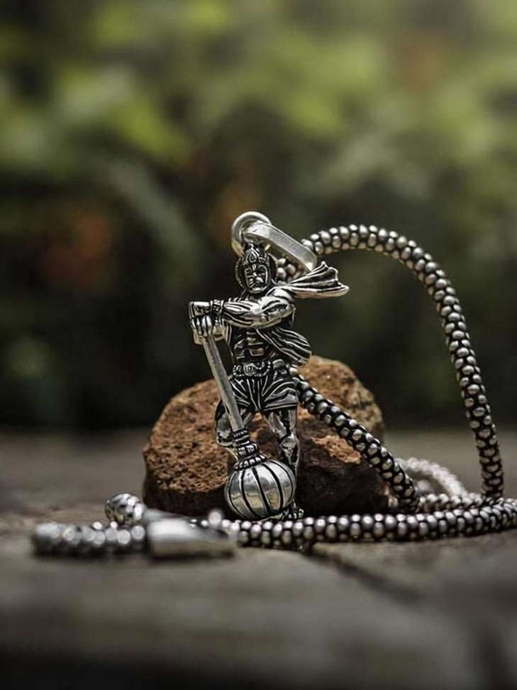 HOUSE OF COMMON HOC-PEN-HANUMAN-WITH-GADA1 Silver Stainless Steel Price ...
