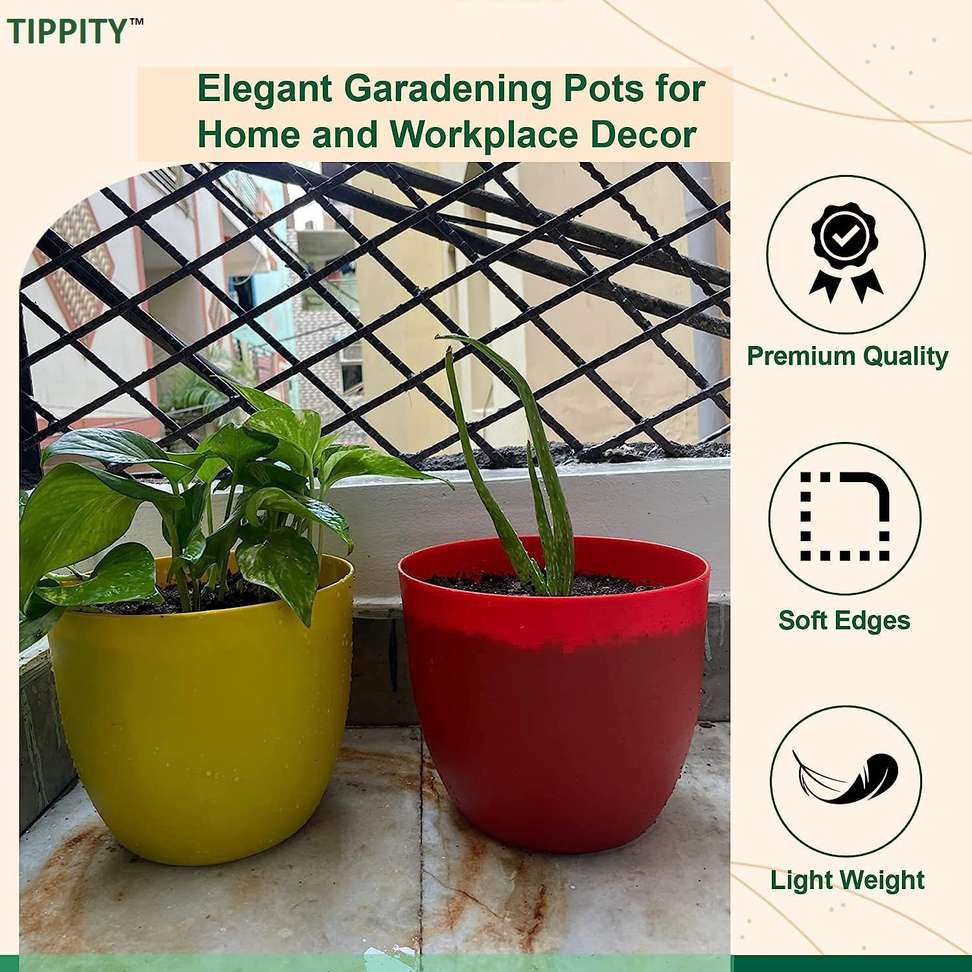 Tippity UNBREAKABLE PREMIUM GRADE PLASTIC POT/GAMLA FOR INDOOR/OUTDOOR ...