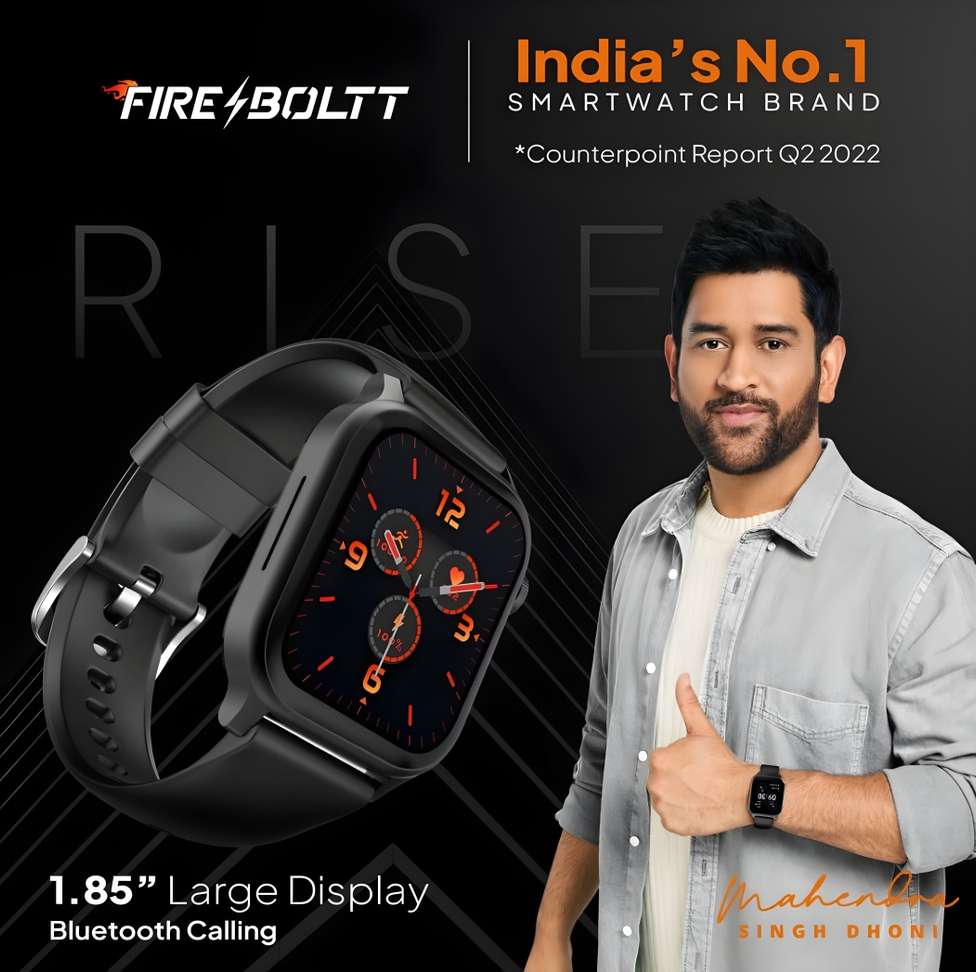 Fireboltt Rise BT Calling,1.85", Voice Assistance & 123 Sports Single ...