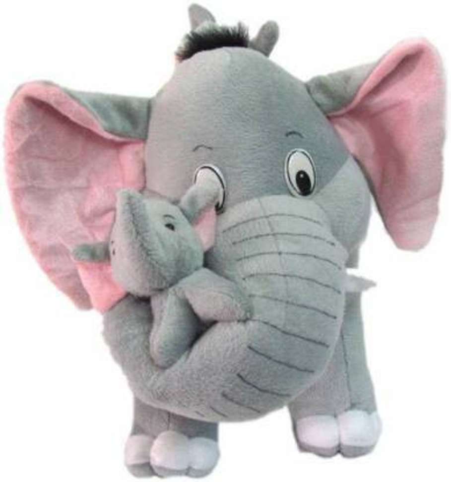 Saubhagye Cute Mumma Elephant With Baby Elephant Stuffed Soft - 41 cm ...
