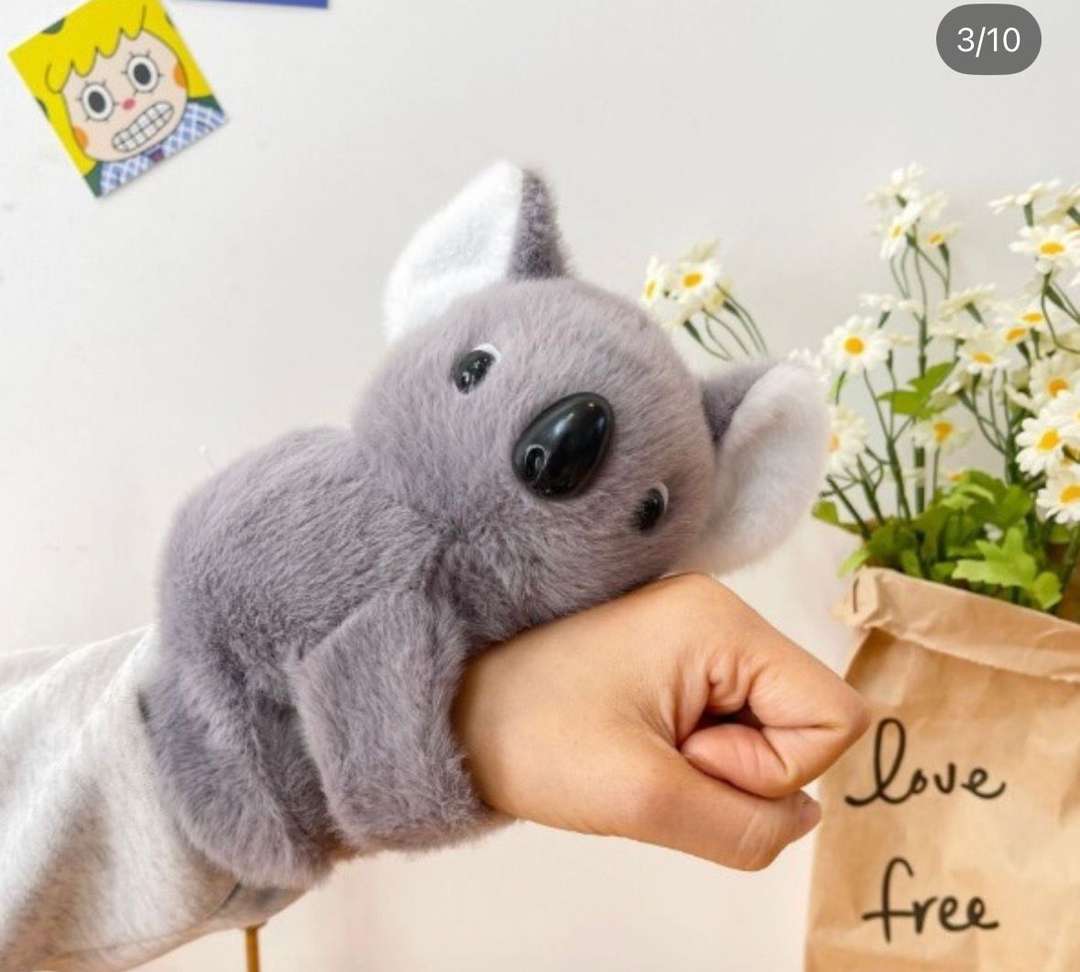 NEHEERA Bear Stuffed Slap Bracelets,Wearable Hand Soft Toy for Kids - 7 ...