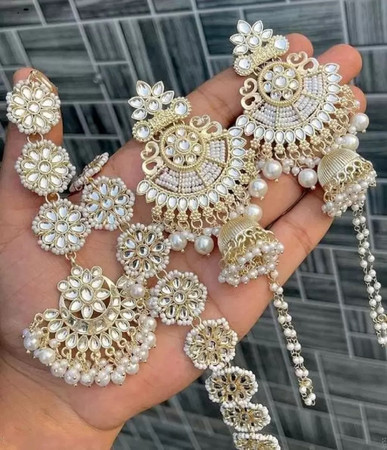 Maang tikka and earrings set flipkart store