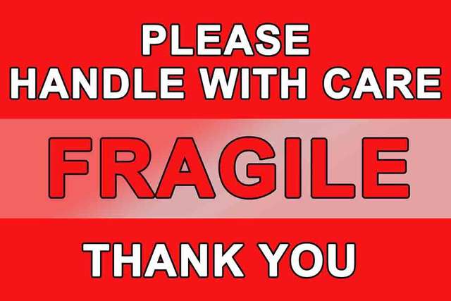 Fragile Waterproof Vinyl Sticker Poster || (12 inch X 18 inch) can2192 ...
