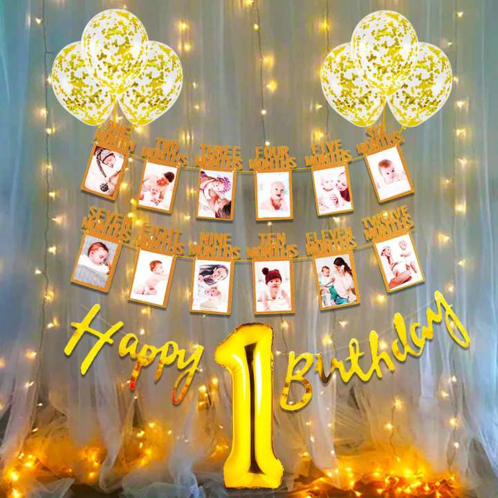 Yellow Boy 1st Birthday Border