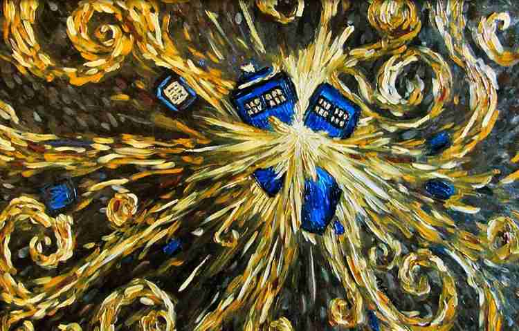 Doctor Who Tardis Tapet Van Gogh Doctor Who: 10 X 8 Inch Print VAN