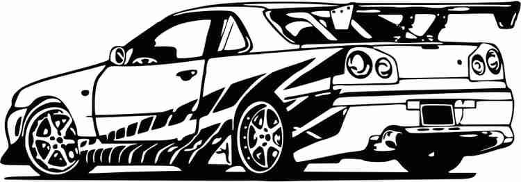 Gtr Car Outline 9 R Nissan Gtr Stock Vectors And Vector Art