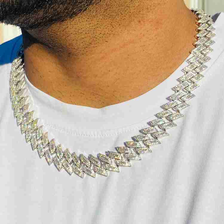 mackness Exquisite VVS Diamond Chain Necklace Stunning and Luxurious Men s Jewelry Silver Plated Alloy Chain Price in India Buy mackness Exquisite VVS Diamond Chain Necklace Stunning and Luxurious Men...