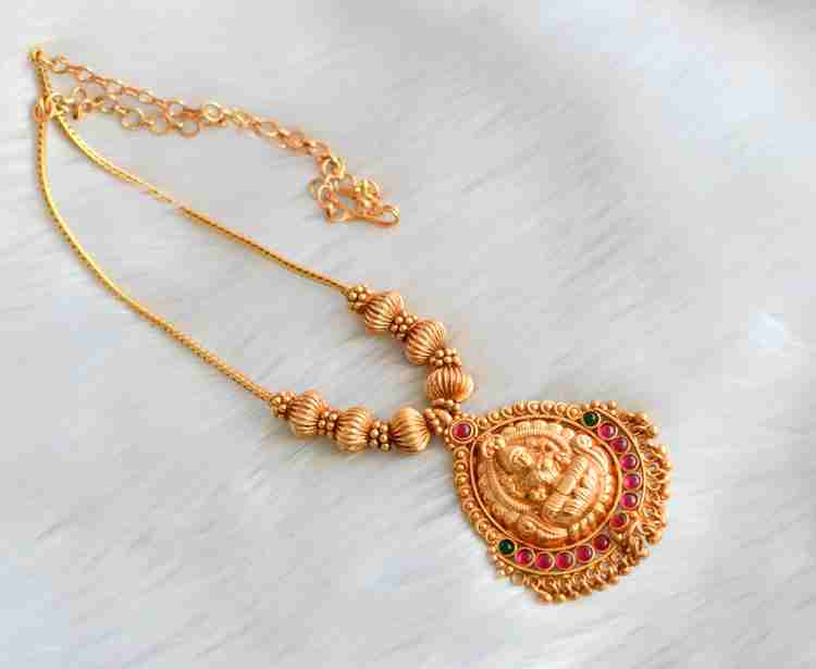 ElegantImitation Traditional Classic Lakshmi Pendant Necklace with Adjustable Back Chain Gold plated Plated Alloy Necklace Price in India Buy ElegantImitation Traditional Classic Lakshmi Pendant Neckl...