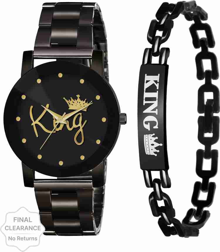 Blue Pearl Analog Watch For Boys Buy Blue Pearl Analog Watch For Boys New Stylish Combo Of King Printed Watch and Bracelet Online at Best Prices in India Flipkart