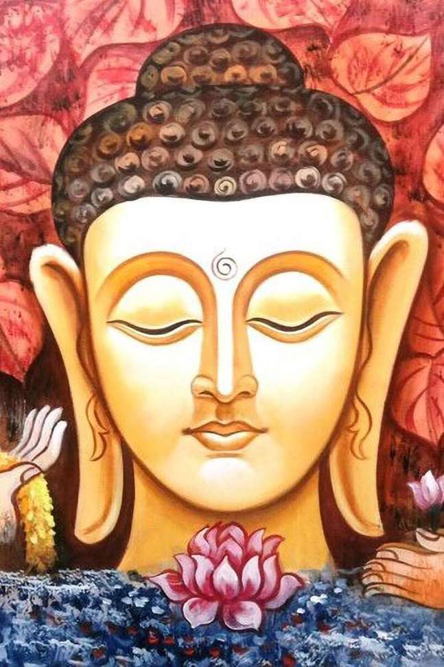 wallpics Lord Gautam Buddha Painting Poster Fully Waterproof Vinyl ...