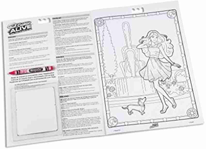 crayola color alive coloring pages barbie