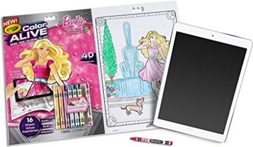 crayola color alive coloring pages barbie