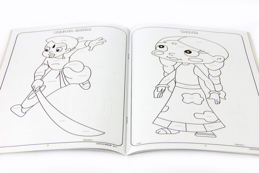 chota bheem characters for coloring book pages