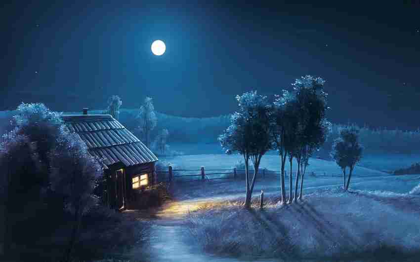 Night Nature Wallpaper Hd 3,400+ Alone Tree At Night With Moon Stock