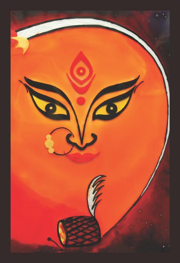 Mad Masters Maa Durga 1 Piece wooden framed painting Wall Art Home Decor Painting Art Unique Design Attractive Frames Digital Reprint 18 inch x 12 inch Painting Price