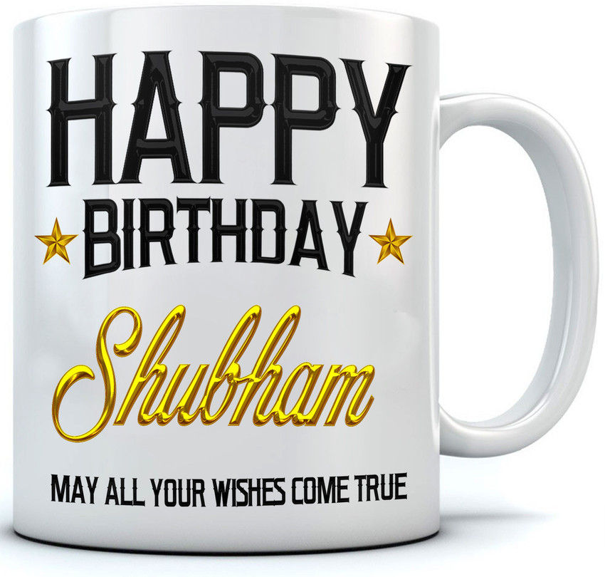 Happy Birthday Shubham Logo Happy Birthday Shubh GIF – Golden