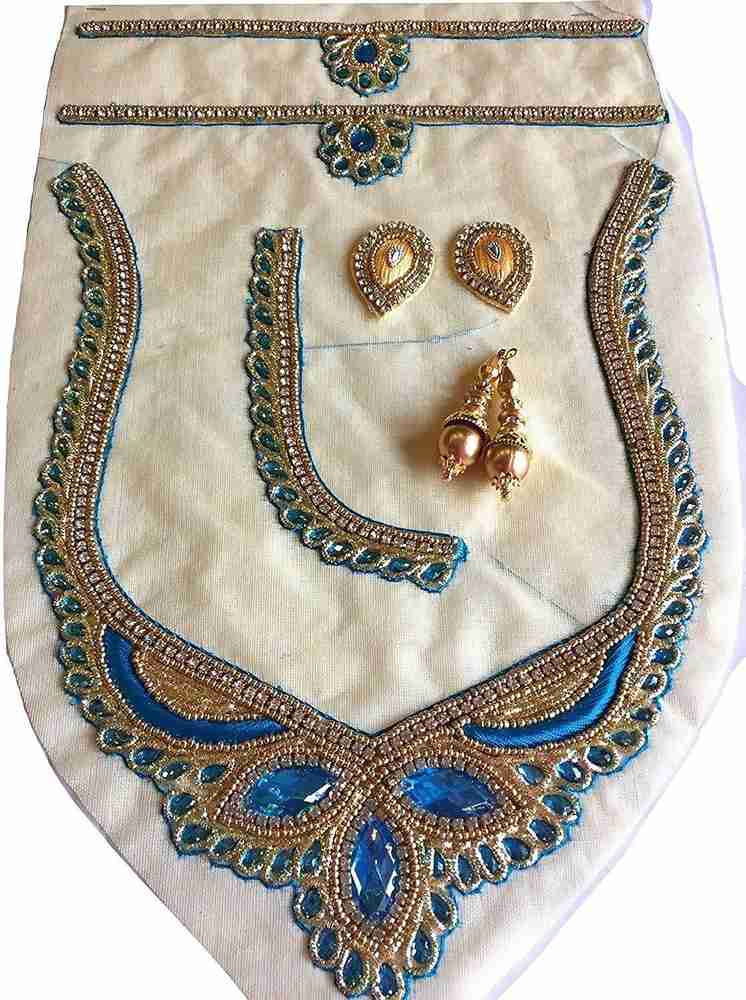Readymade Designer Blouse Patch Buy Online Beige Embroidered Silk
