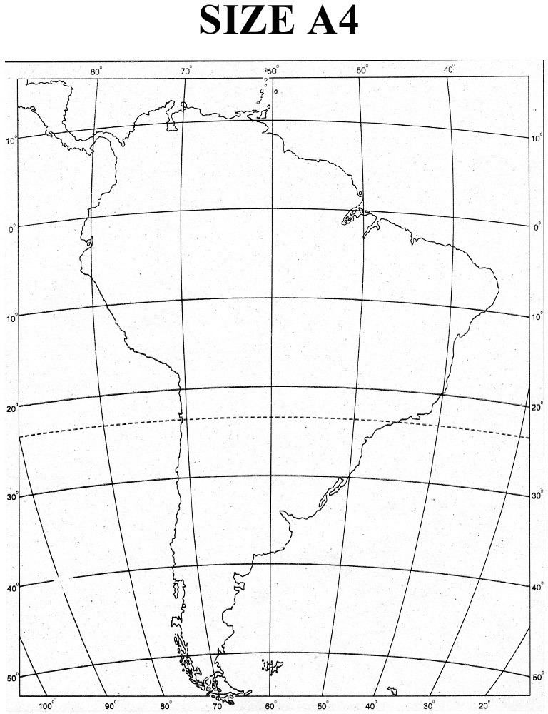 South America Outline Map
